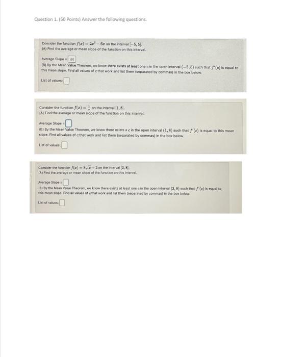 Question 1. (S0 Points) Answer the following | Chegg.com