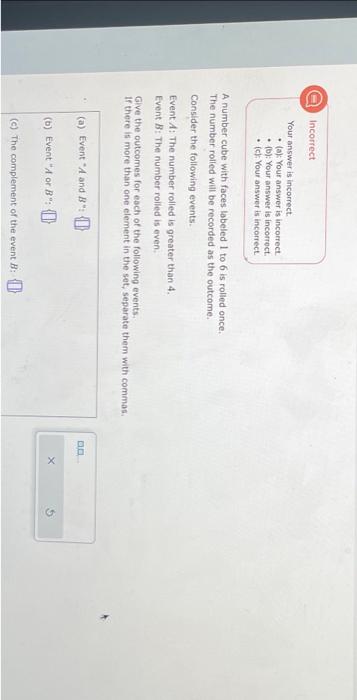 Solved D Incorrect Your answer is incorrect. • (a): Your | Chegg.com