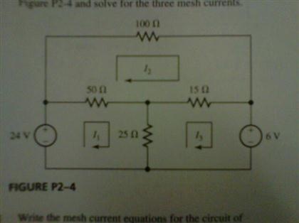 Solved Write the mesh current equations for the circuit and | Chegg.com