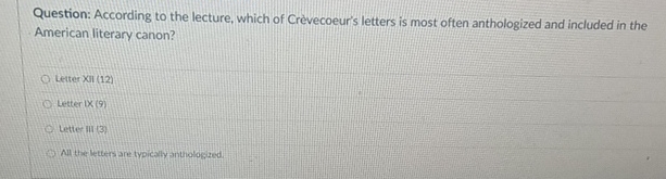 Solved Question: According to the lecture, which of | Chegg.com