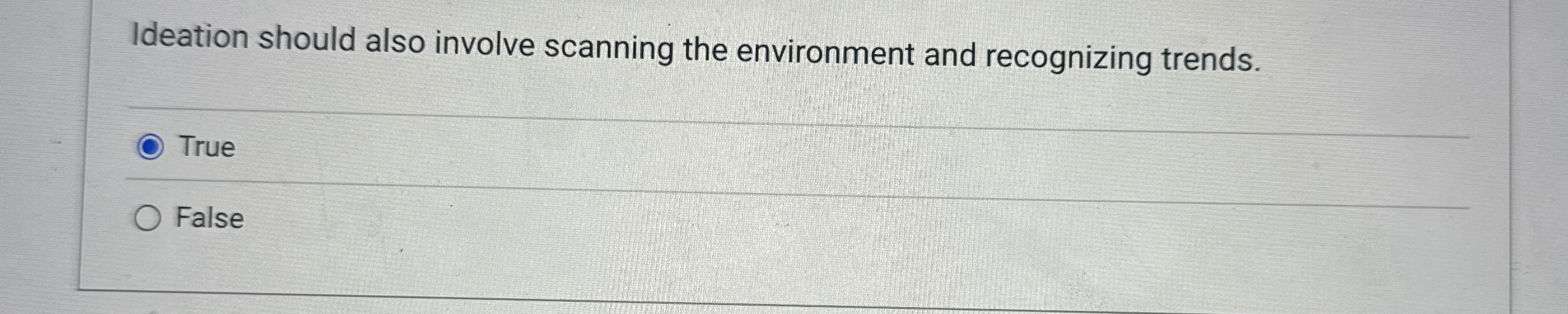 Solved Ideation should also involve scanning the environment | Chegg.com