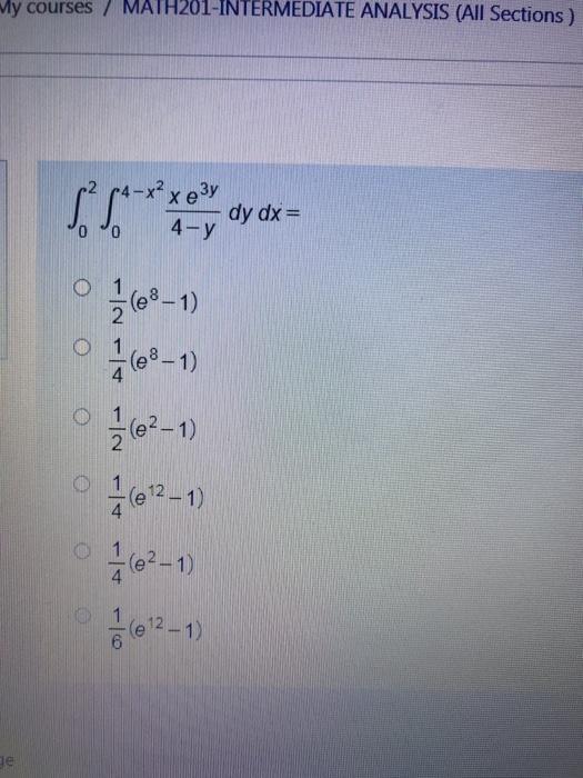 Solved My courses / MATH201-INTERMEDIATE ANALYSIS (All | Chegg.com