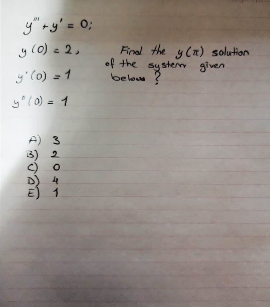 Solved y" ty' = 0; y (0) = 2, Find the y(a) solution of the | Chegg.com