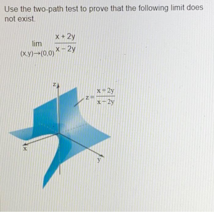 Solved Use the two-path test to prove that the following | Chegg.com