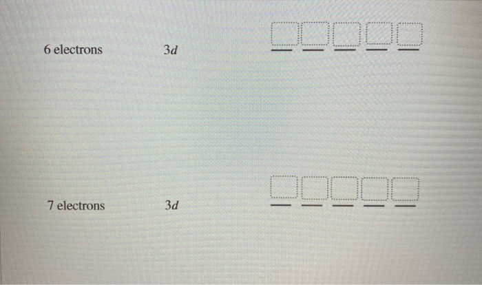 Solved Fill the three 3d subshells with the specified number | Chegg.com