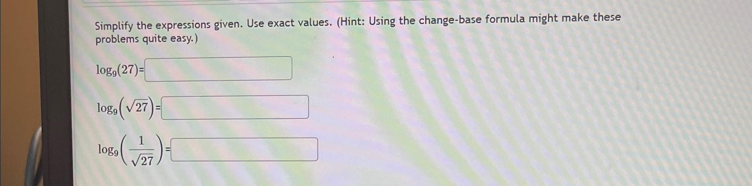 Solved Simplify the expressions given. Use exact values. | Chegg.com