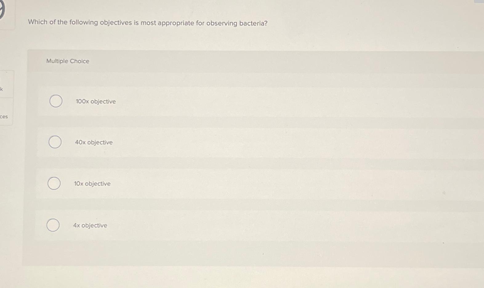 Solved Which of the following objectives is most appropriate | Chegg.com