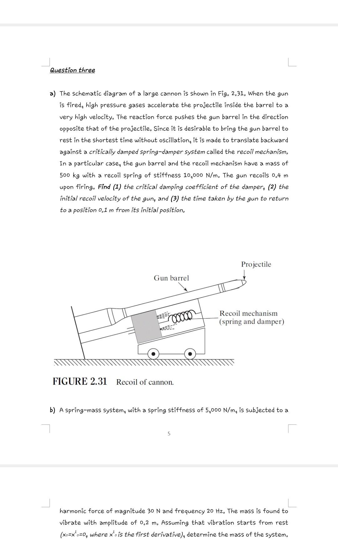 Solved Question three a) The schematic diagram of a large | Chegg.com