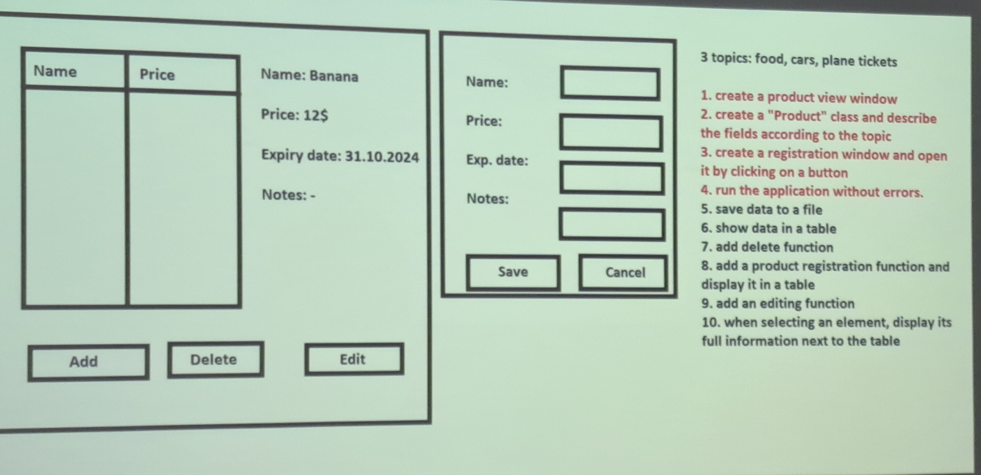 Solved Topic cars in C#create a product view windowcreate a | Chegg.com