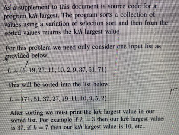 Solved As a supplement to this document is source code for a | Chegg.com