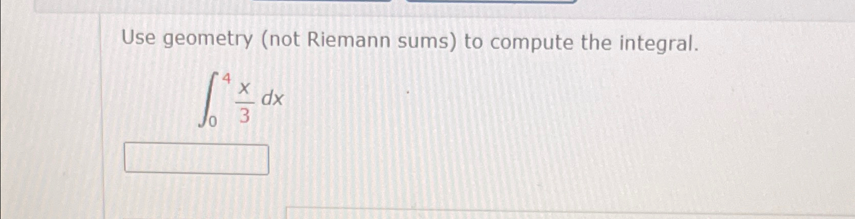 Solved Use geometry (not Riemann sums) ﻿to compute the | Chegg.com