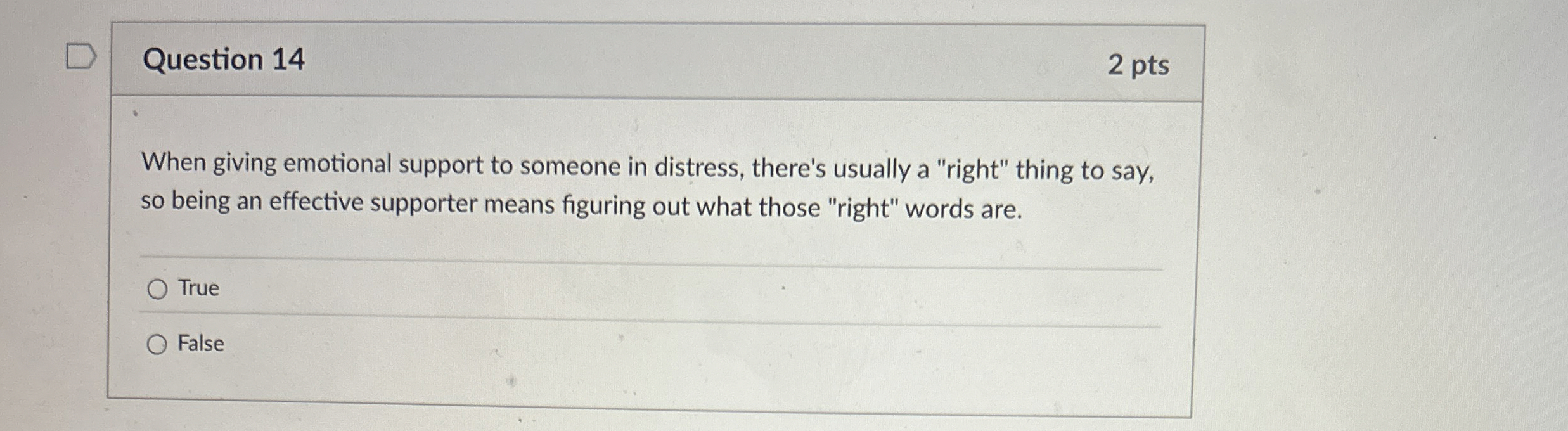 Solved Question 142 ﻿ptsWhen giving emotional support to | Chegg.com