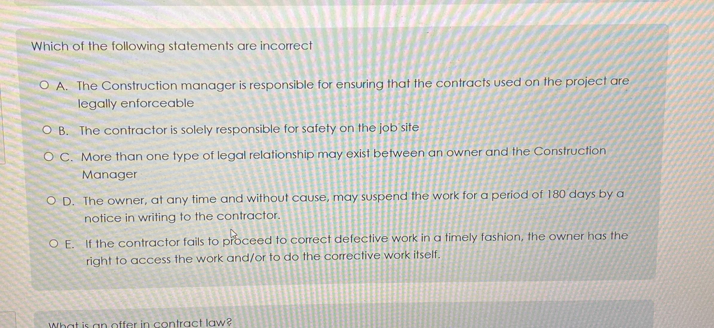 Solved Which of the following statements are incorrectA. | Chegg.com