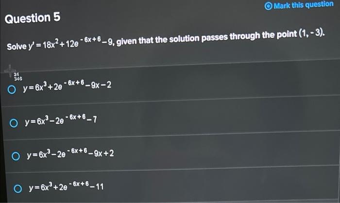 Solved Solve y′=18x2+12θ−6x+6−9, given that the solution | Chegg.com