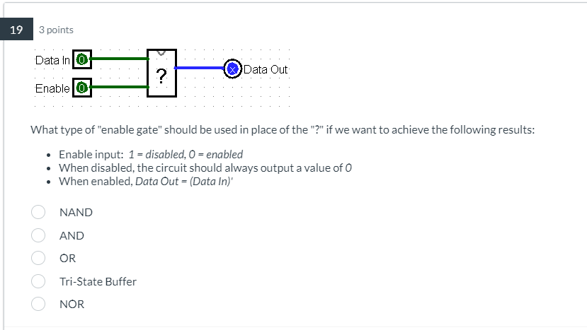 Solved What type of "enable gate" should be used in place of | Chegg.com