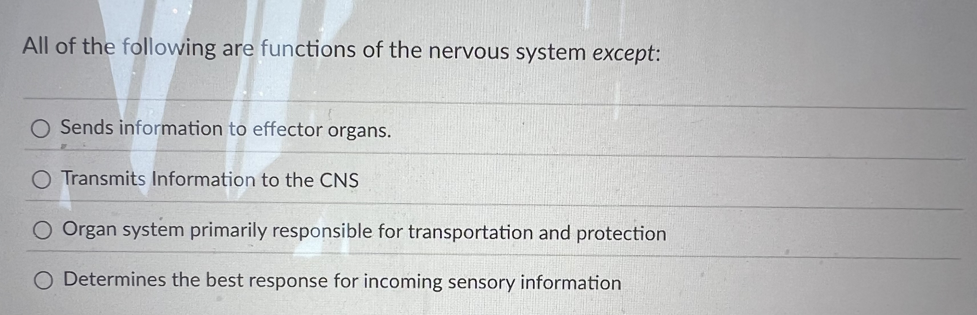 Solved All of the following are functions of the nervous | Chegg.com