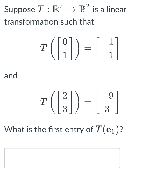 Solved Suppose T:R^(2)->R^(2) is a linear transformation | Chegg.com