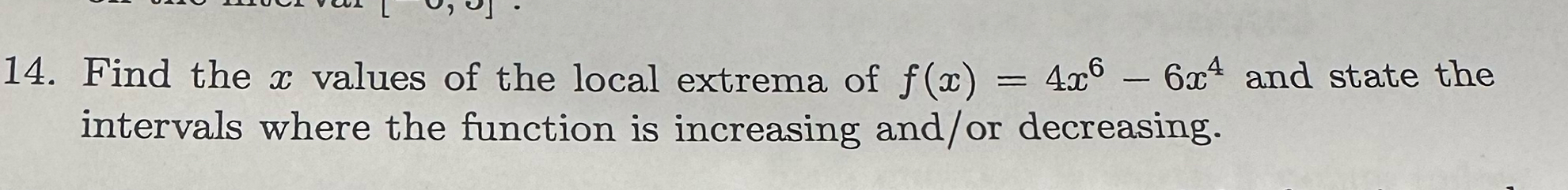 Solved Find the x ﻿values of the local extrema of | Chegg.com