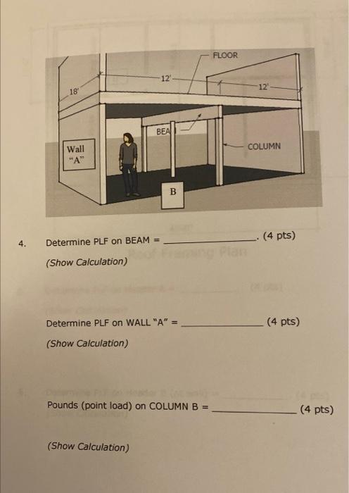 Solved 4. Determine PLF on BEAM= . (4 pts) (Show | Chegg.com