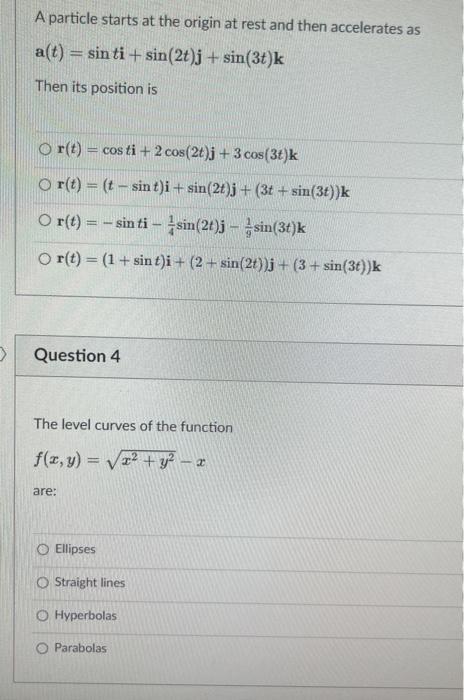 Solved A particle starts at the origin at rest and then | Chegg.com