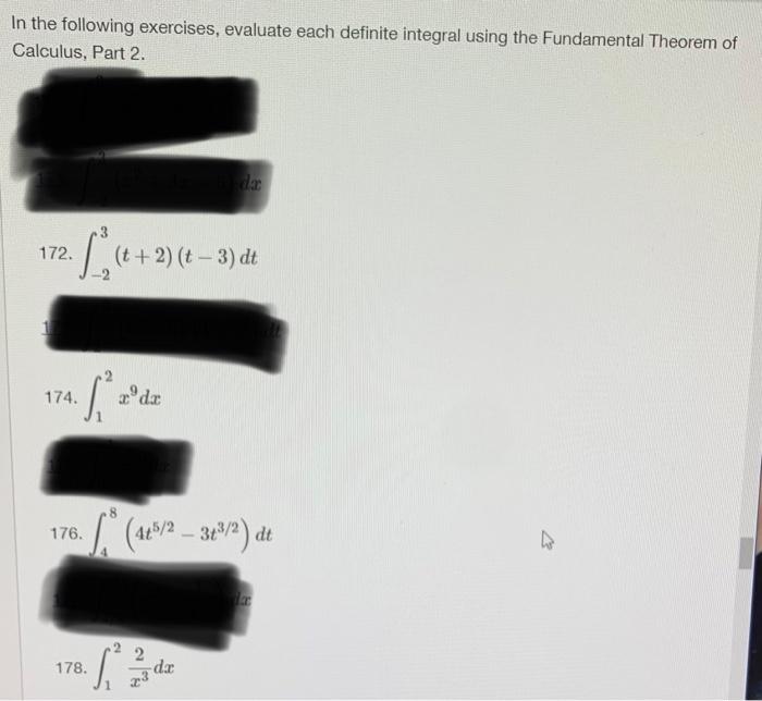 Solved In the following exercises, evaluate each definite | Chegg.com
