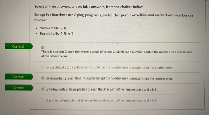 Solved Select all true answers, and no false answers, from | Chegg.com