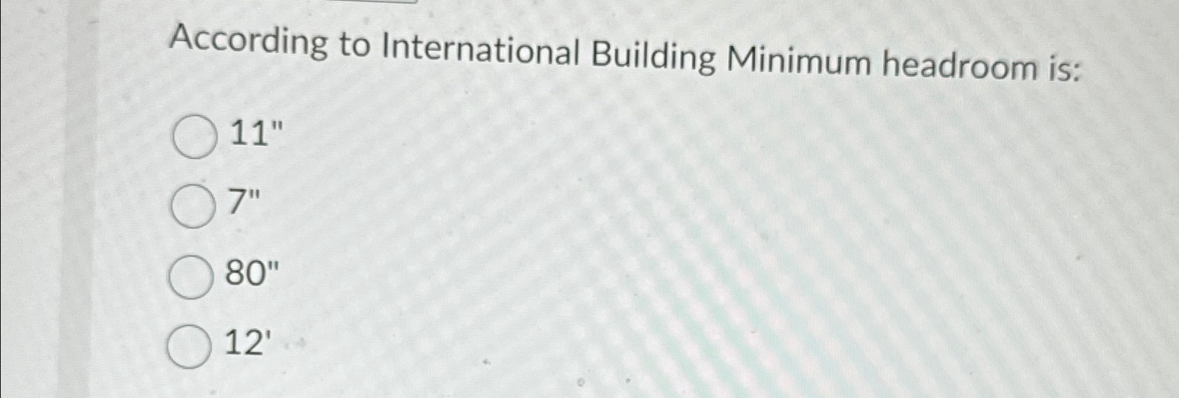 Solved According to International Building Minimum headroom | Chegg.com
