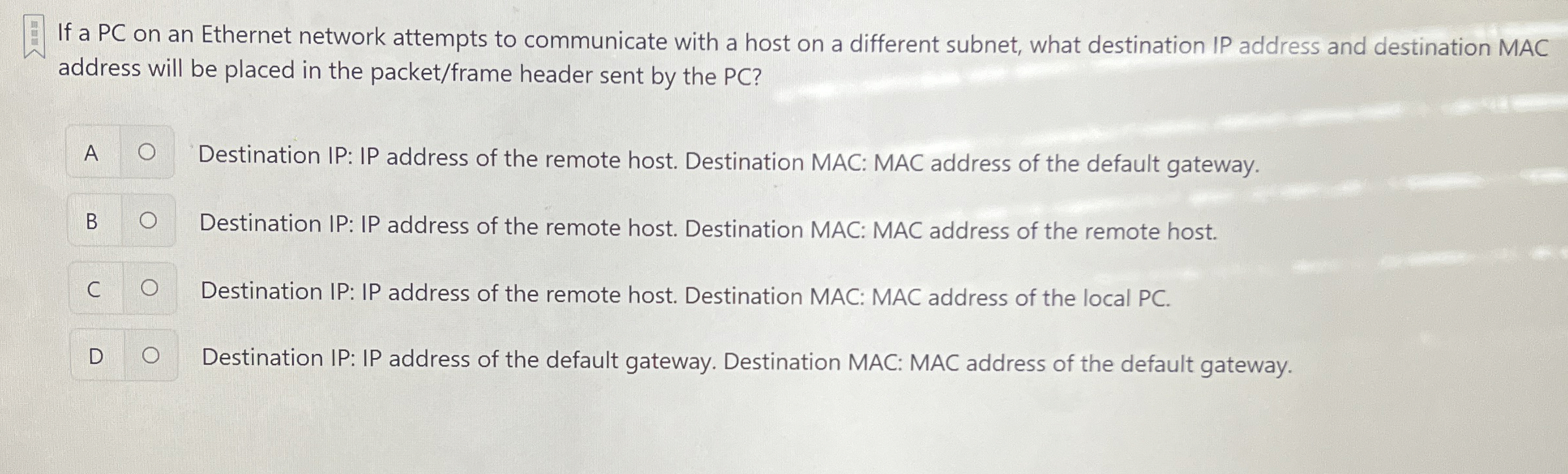 Solved If a PC on an Ethernet network attempts to | Chegg.com