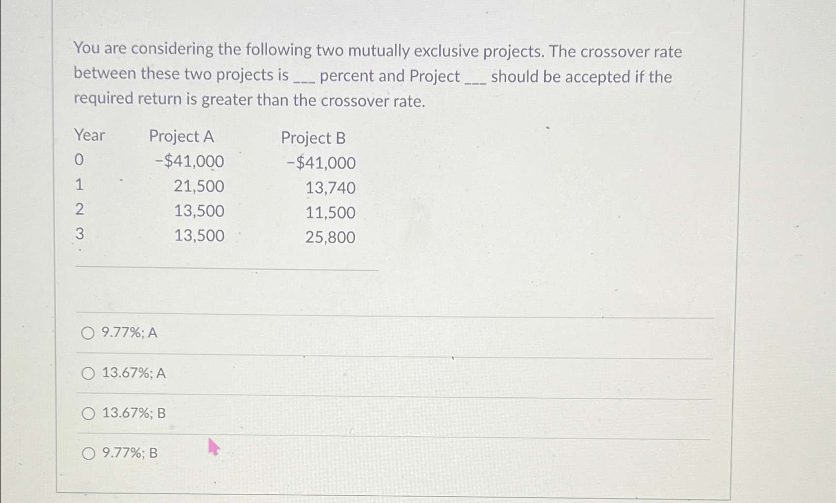 Solved You are considering the following two mutually | Chegg.com