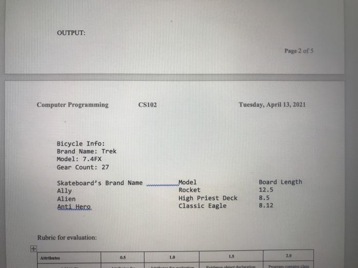 Solved 1. Based on the UML class diagram and the | Chegg.com