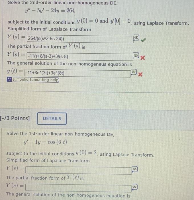 Solved Solve the 2nd-order linear non-homogeneous DE, y" - | Chegg.com