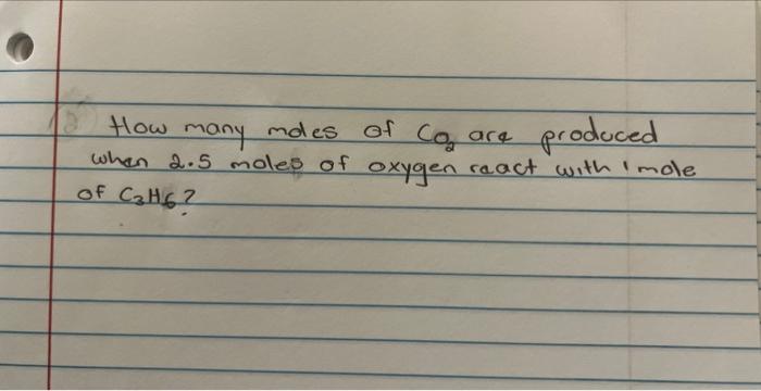 Solved How many moles of CO2 are produced when 2.5 moles of | Chegg.com