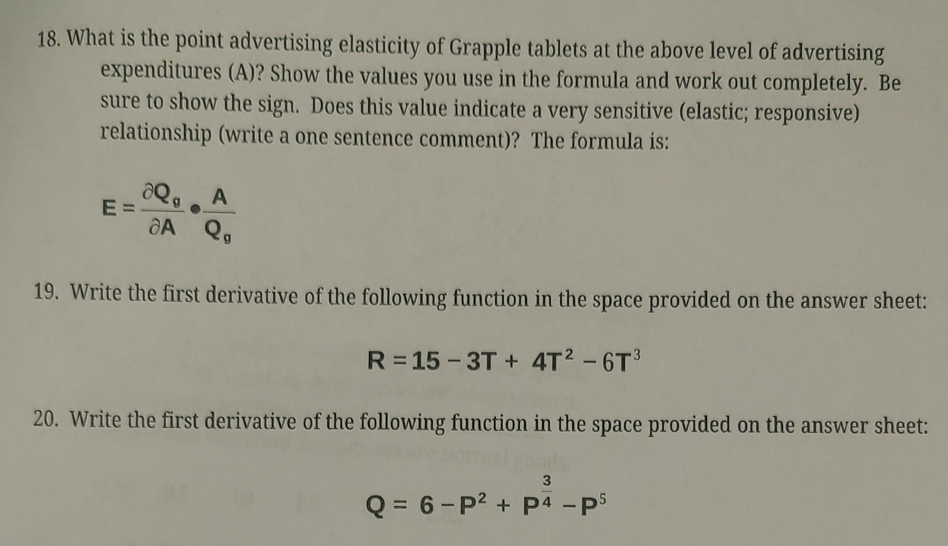Solved The multivariate demand function below will be needed | Chegg.com
