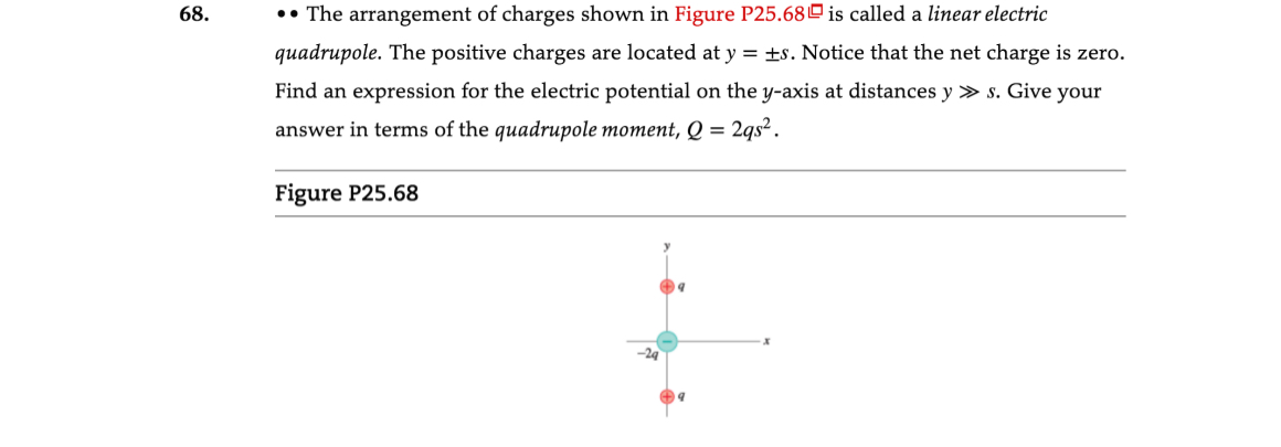 Solved ••The arrangement of charges shown in Figure P25.68 | Chegg.com