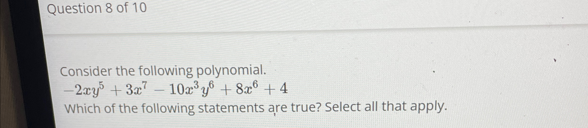 Solved Consider the following | Chegg.com