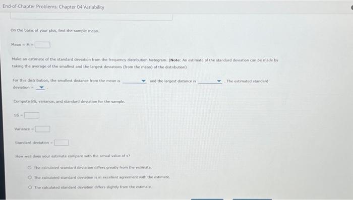 Solved End-of-Chapter Problems: Chapter 04 Variability 18. | Chegg.com