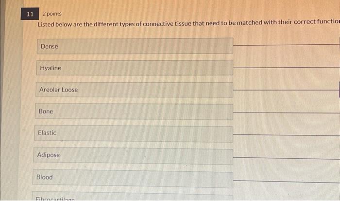 Solved 112 points Listed below are the different types of | Chegg.com