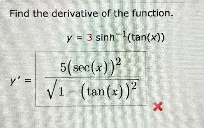 Solved Find the derivative of the function. | Chegg.com