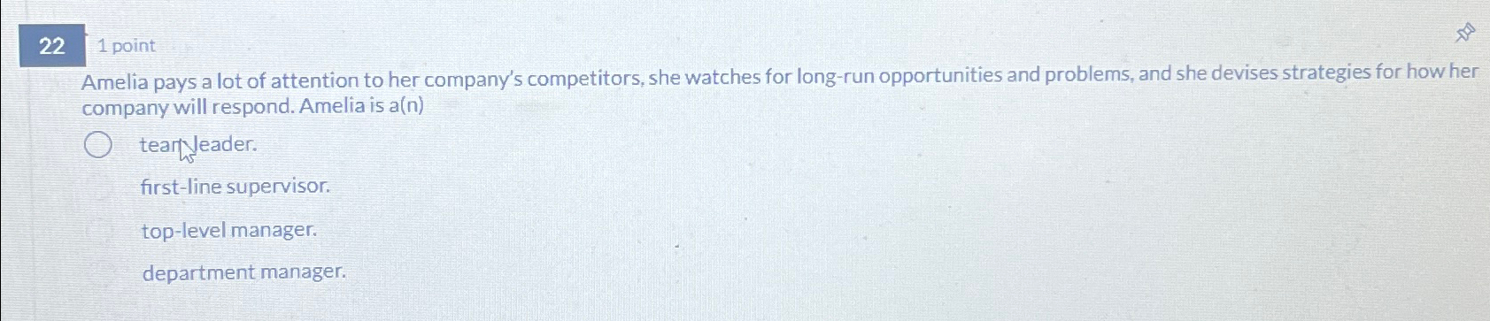 Solved 221 ﻿pointAmelia pays a lot of attention to her | Chegg.com