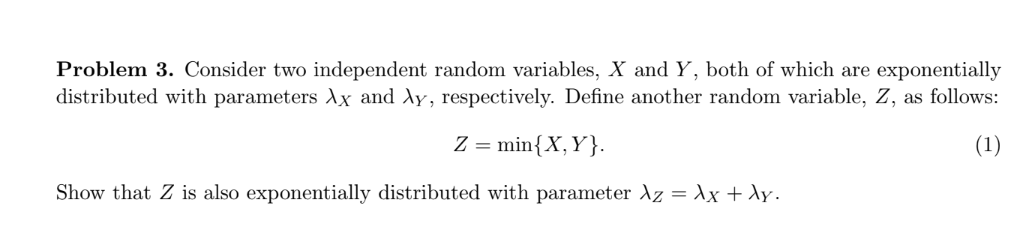 Solved Problem 3. ﻿Consider two independent random | Chegg.com
