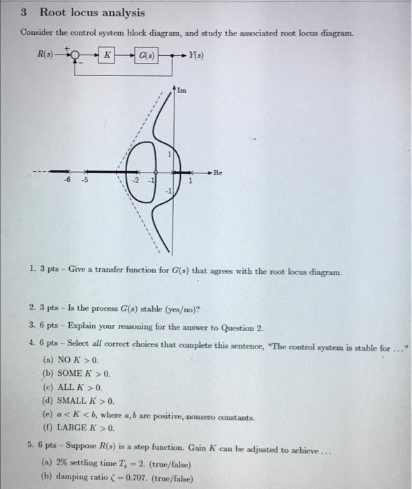 Solved 3 Root locus analysis Consider the control system | Chegg.com