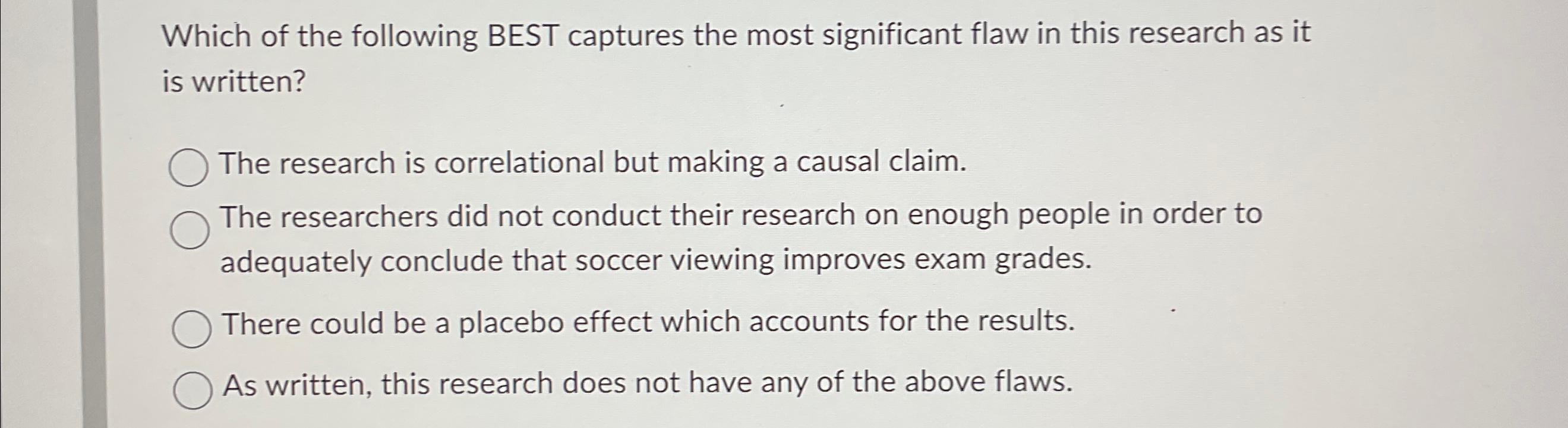 Solved Which of the following BEST captures the most | Chegg.com