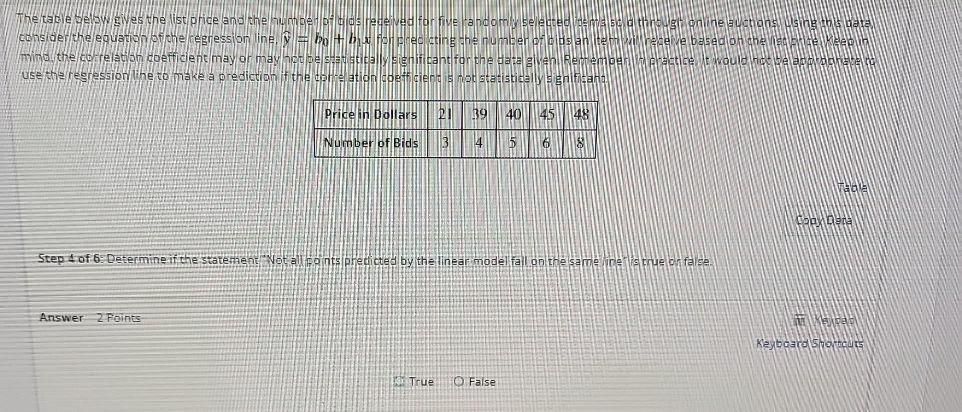 Solved consider the equation of the regression line, | Chegg.com