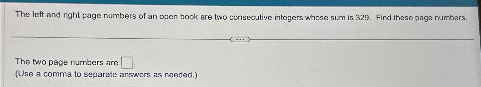 Solved The left and right page numbers of an open book are | Chegg.com