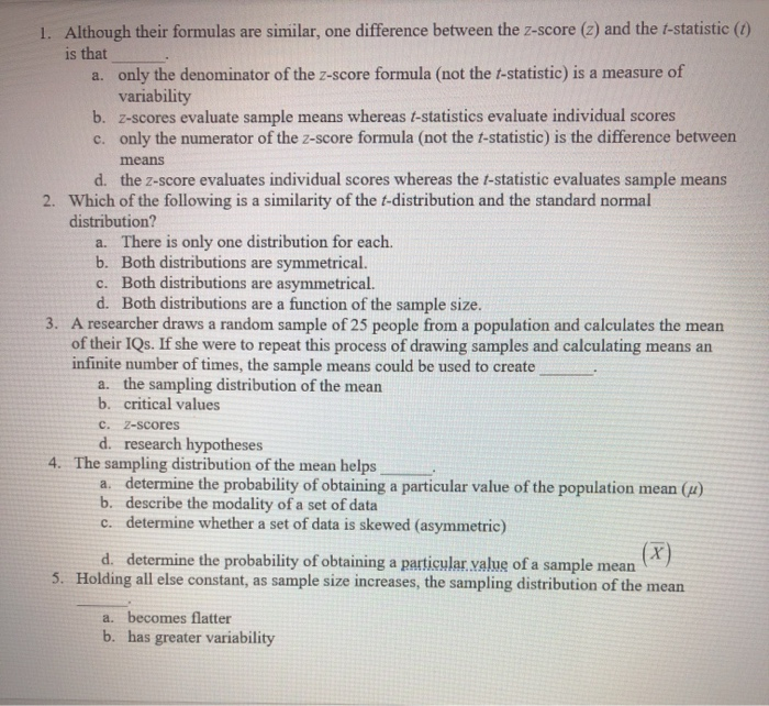 Solved 1. Although their formulas are similar, one | Chegg.com