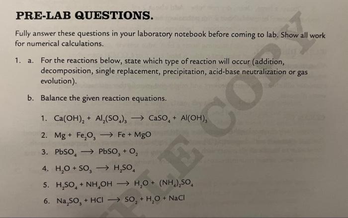 Solved Fully answer these questions in your laboratory | Chegg.com