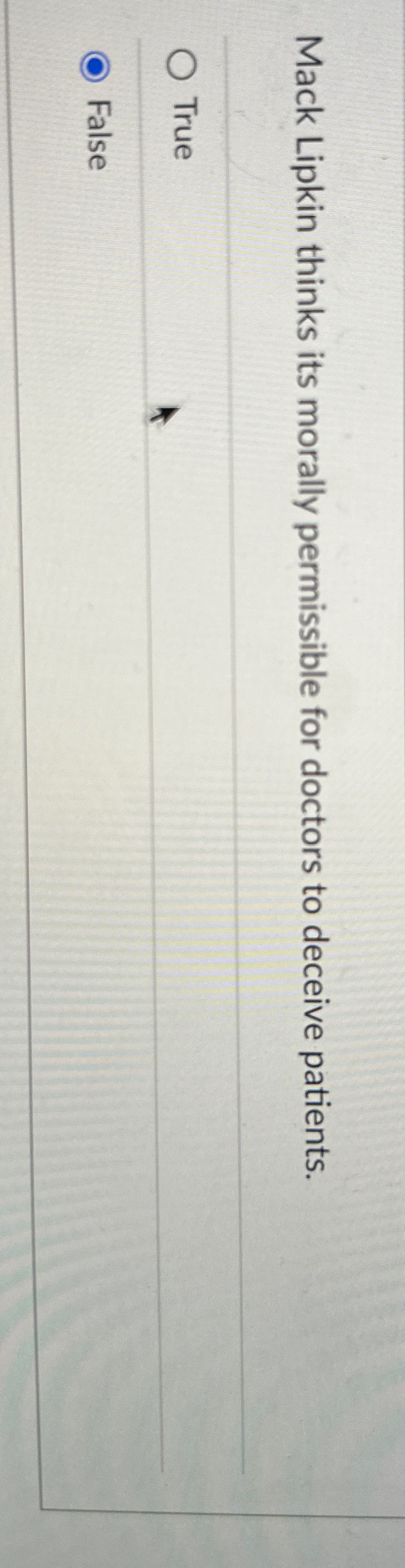 Solved Mack Lipkin thinks its morally permissible for | Chegg.com