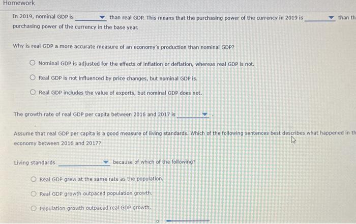 Solved 9. Calculating real GDP and real GDP per capita The | Chegg.com