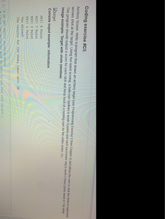 Solved Coding exercise #C5 Archery Scorer. Write a program | Chegg.com