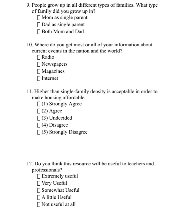 Solved The following are additional examples of bad survey | Chegg.com